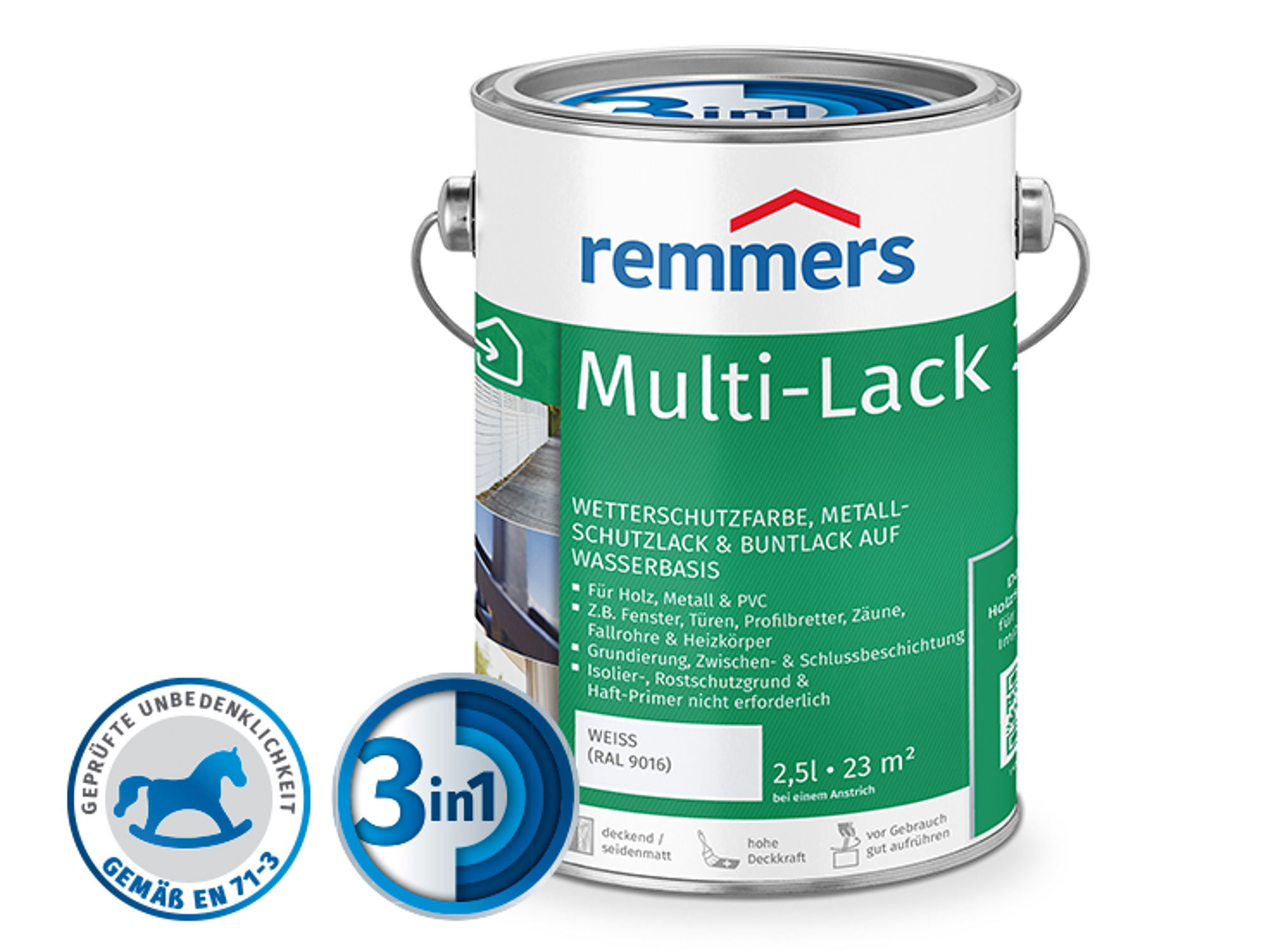 Multi-Lack 3in1 : Wasserbasierter Decklack | Remmers