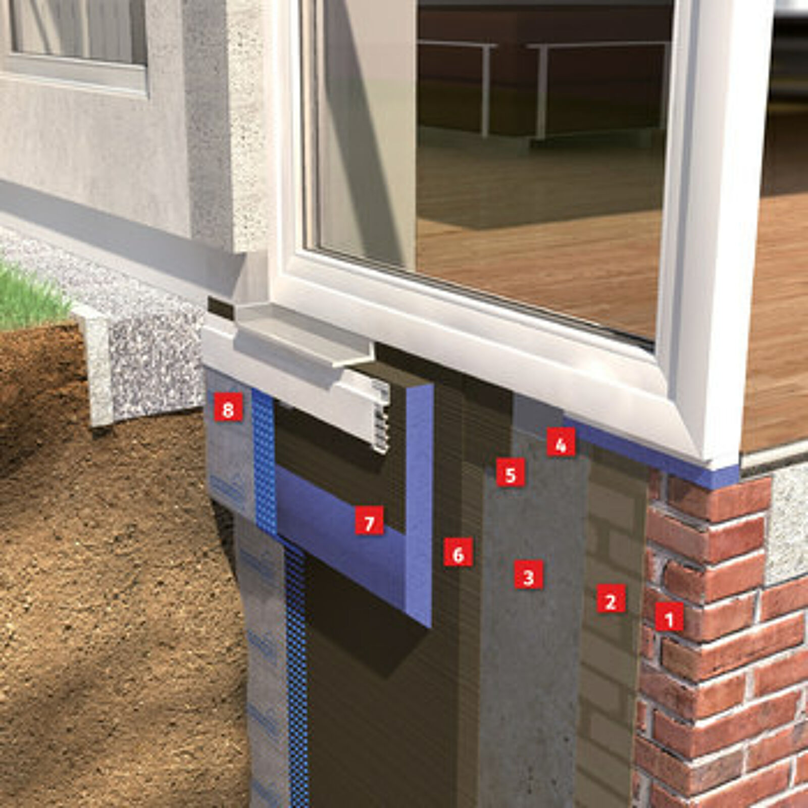 Abdichtung bodentiefe Fenster, Terrassentür + Sockel | Remmers | Remmers