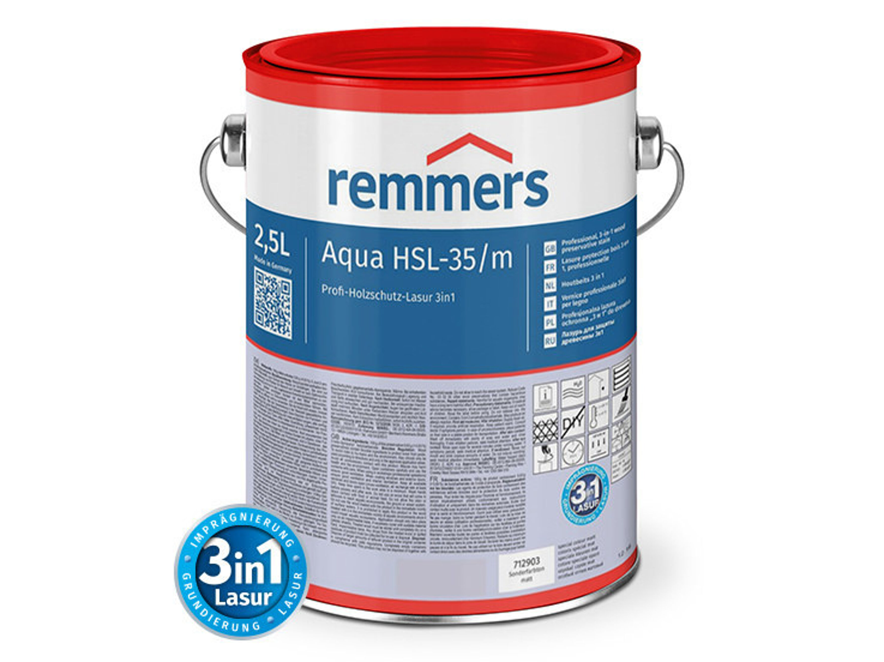 Aqua HSL-35M – Profi-Holzschutzlasur mit UV-Schutz | Remmers